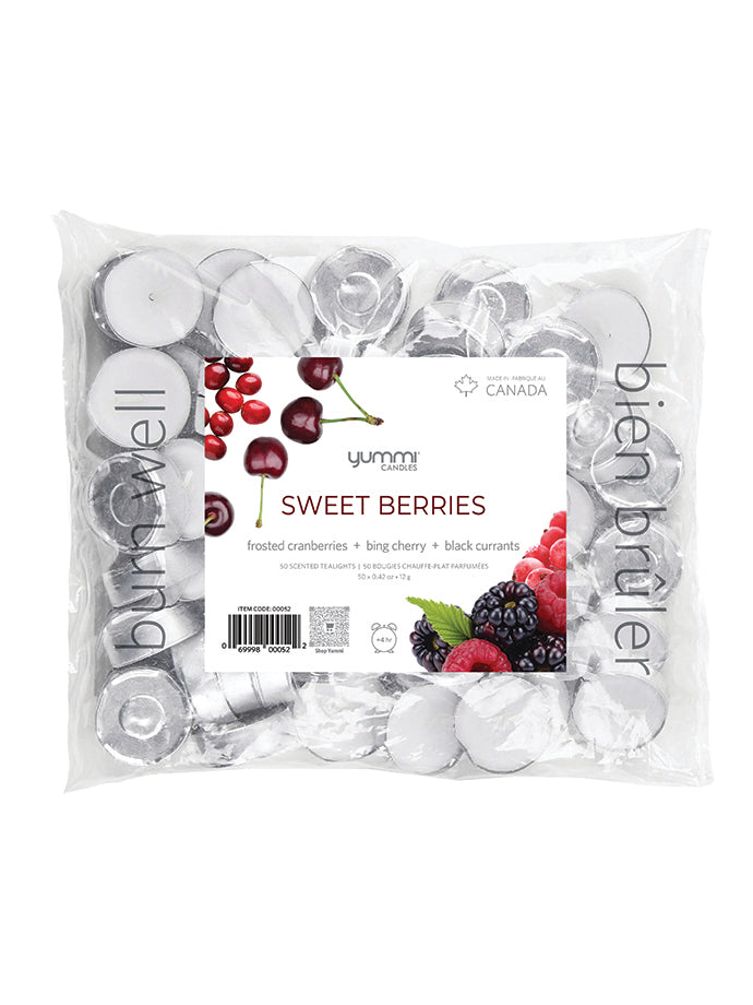 Sweet Berries Scented Tealight Candles - Set of 50 – Yummi Candles Canada