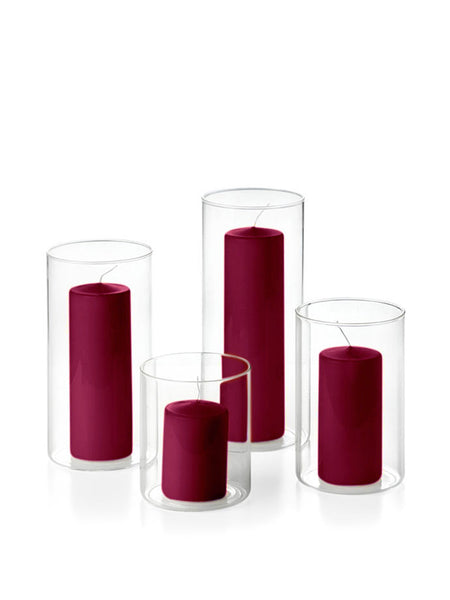 Round Pillar Candles and Cylinder Vases - Set of 12 – Yummi Candles Canada