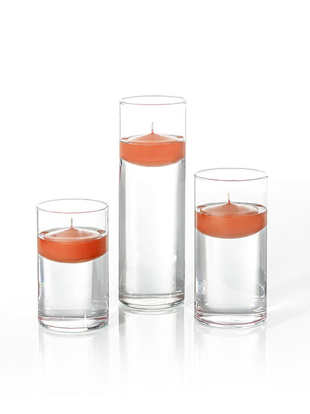 3" Floating Candles and Cylinder Vases - Set of 36 – Yummi Candles Canada